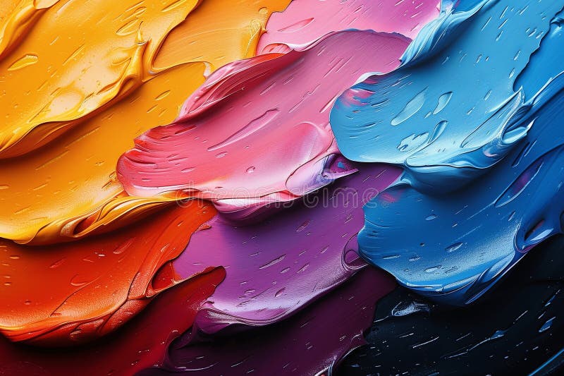 Background of Multicolored Brush Strokes Stock Illustration ...