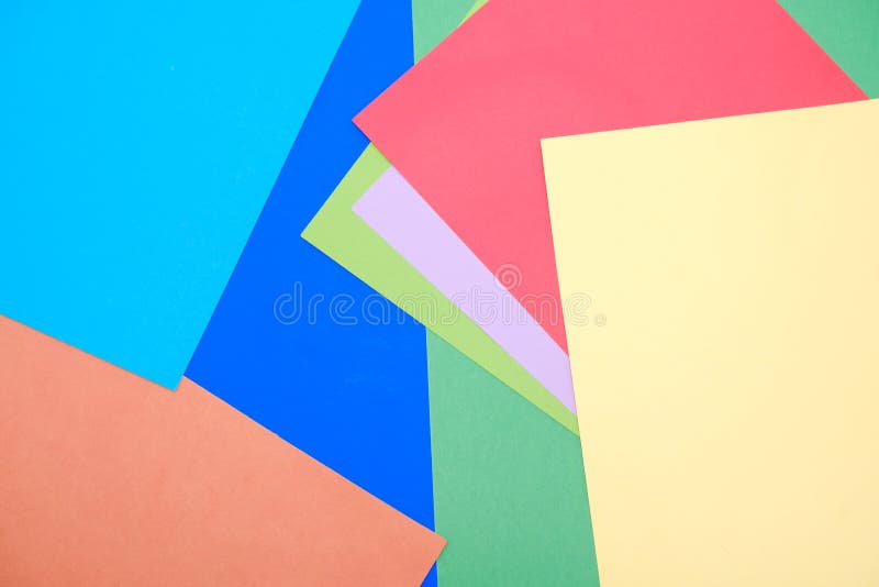 Background from Multicolored Colored Paper Top View Stock Photo - Image ...