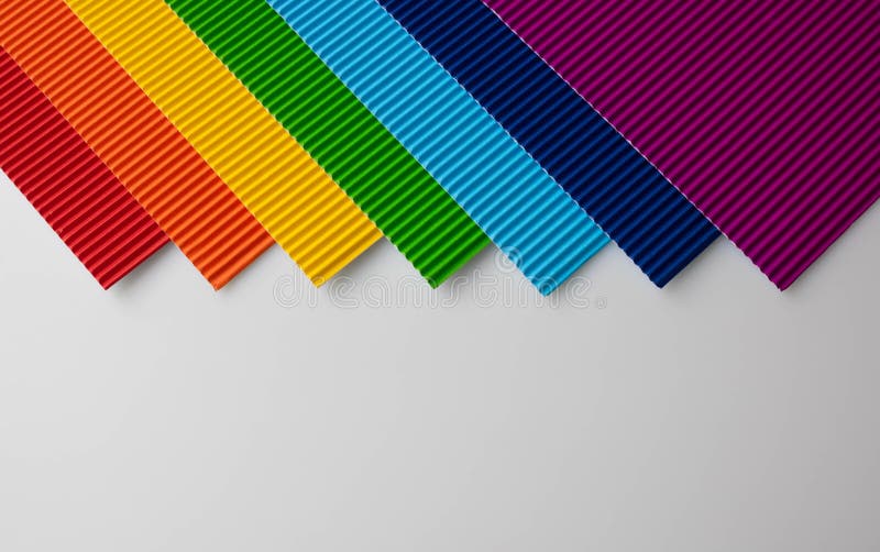 Background of Multicolored Corrugated Colored Paper with a Place for ...