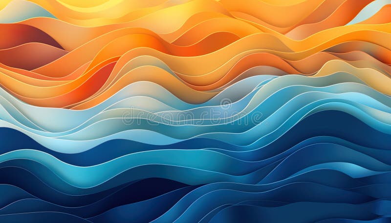 Background of Multicolored Curved Surfaces Mixed and Creating Abstract ...