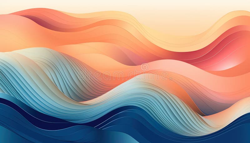 Background of Multicolored Curved Surfaces Mixed and Creating Abstract ...