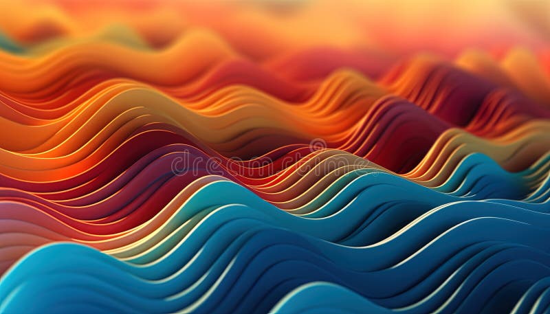 Background of Multicolored Curved Surfaces Mixed and Creating Abstract ...