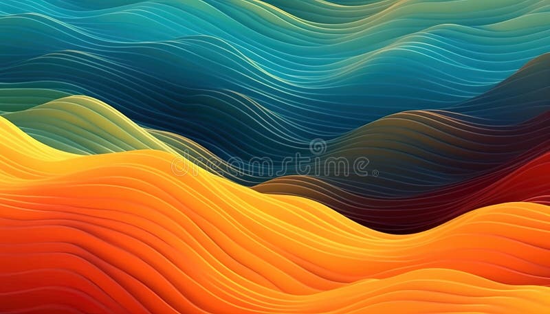 Background of Multicolored Curved Surfaces Mixed and Creating Abstract ...