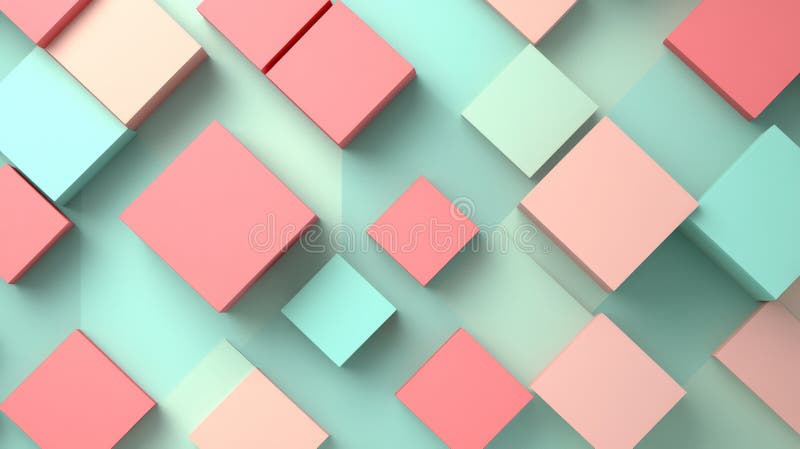 Background is Multicolored, with a Geometric 3D Structure. a Soft ...
