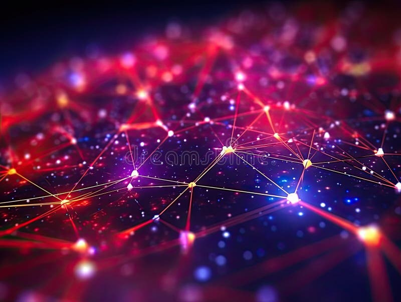 A Background of Multicolored Lines Showing Telecommunications and Data ...