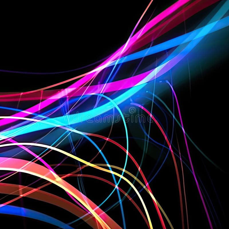 A Background of Multicolored Lines Showing Telecommunications and Data ...