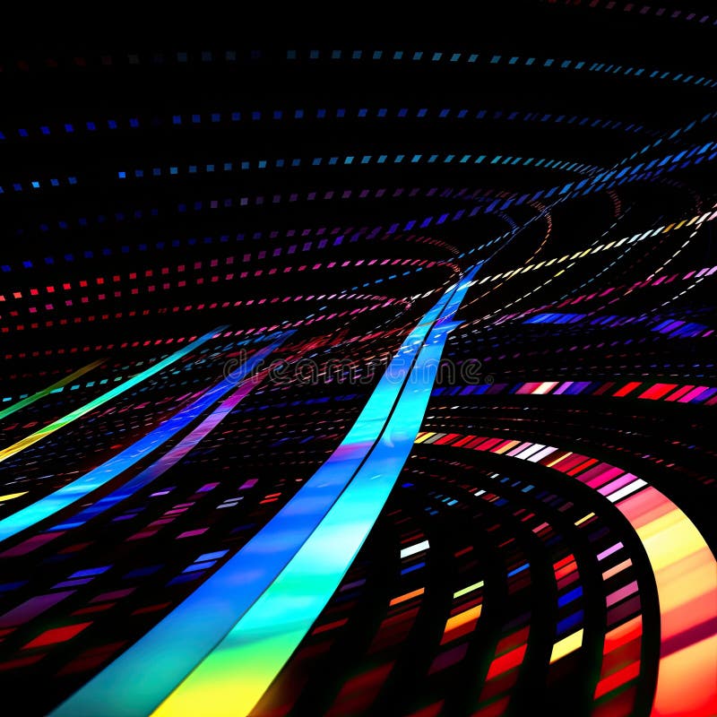 A Background of Multicolored Lines Showing Telecommunications and Data ...