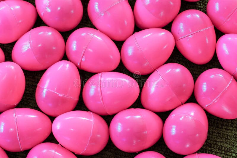 Background of Multicolored Plastic Easter Eggs. Stock Image - Image of ...
