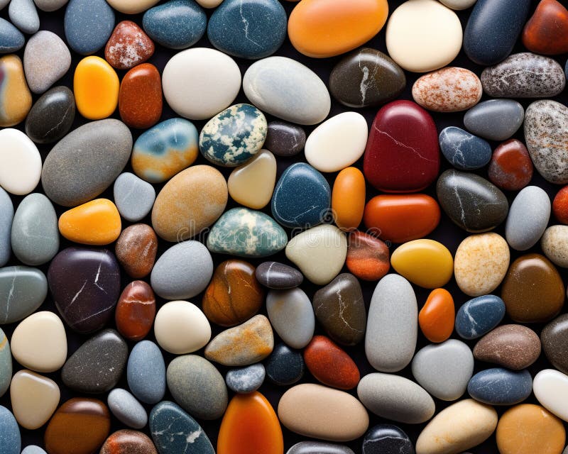 Small Sea Stones, Gravel. Background. Textures Stock Illustration ...