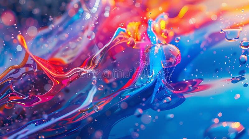 The Background is Multicolored. the Shape is Dynamic. the Polymer ...