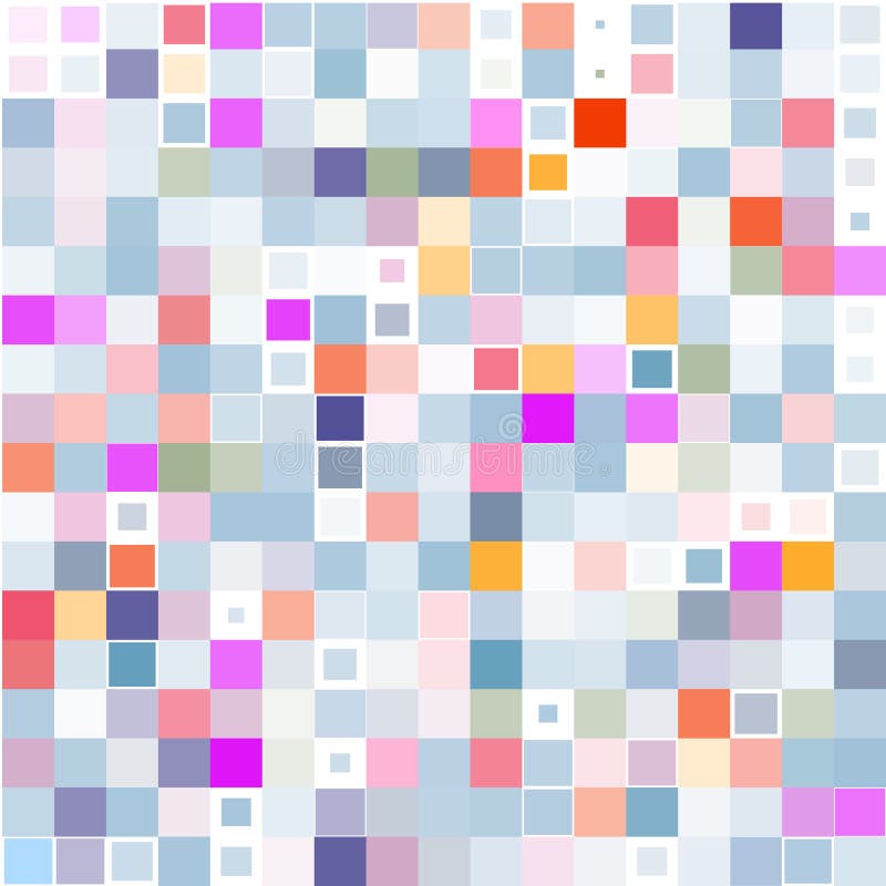 Background of Multicolored Squares on White. Stock Vector ...