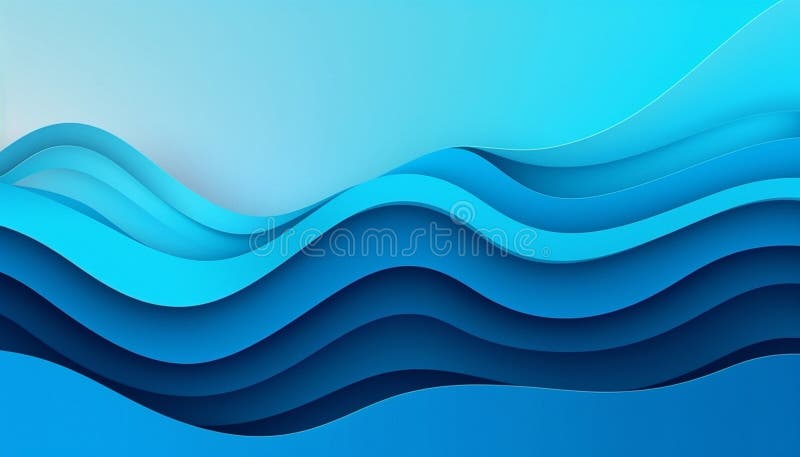 Background with Multicolored Waves in the Style of Paper Craft Stock ...
