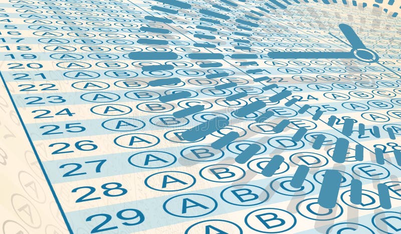 Modern Background for Multiple Choice Answer Paper. Stock Photo - Image ...