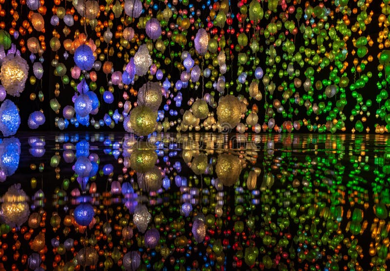 Background with Multiple Colorful Lights Stock Photo - Image of blur ...