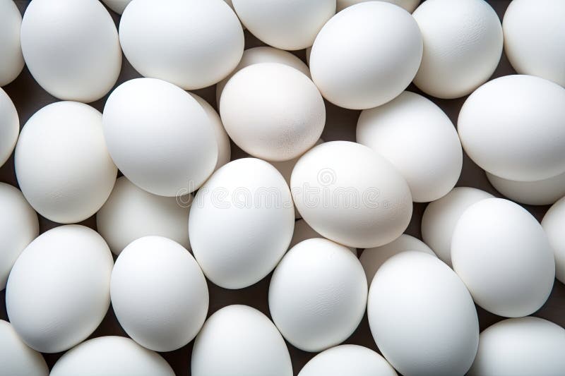 A Background of Multiple White Eggs Up Close_AI Stock Illustration ...