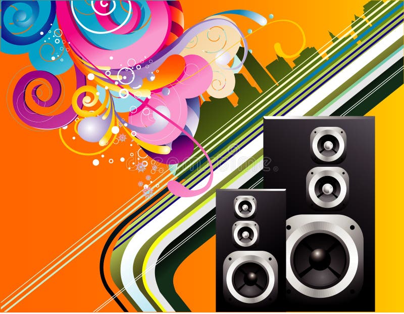 Background Music Illustration Stock Vector - Illustration of abstract ...