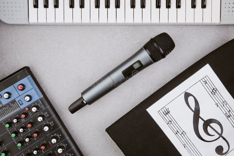 Background with Musical Instruments. Music Equipment. Music Education ...