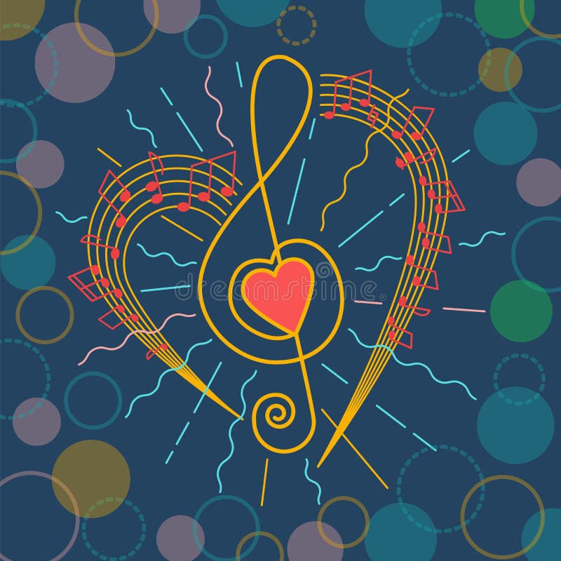 Background of Musical Representation Stock Illustration - Illustration ...