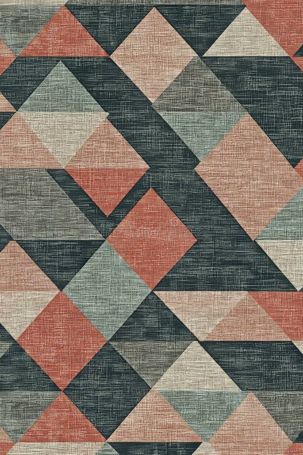 A Background with Muted Geometric Patterns, Including Triangles and ...