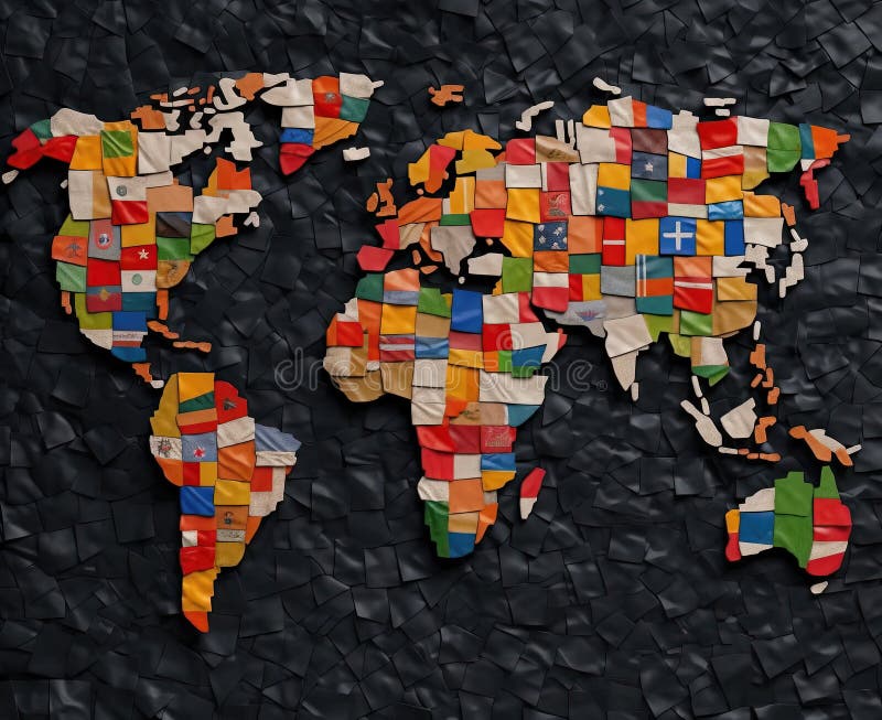 Background of National Flags of All Countries of the World. Stock ...