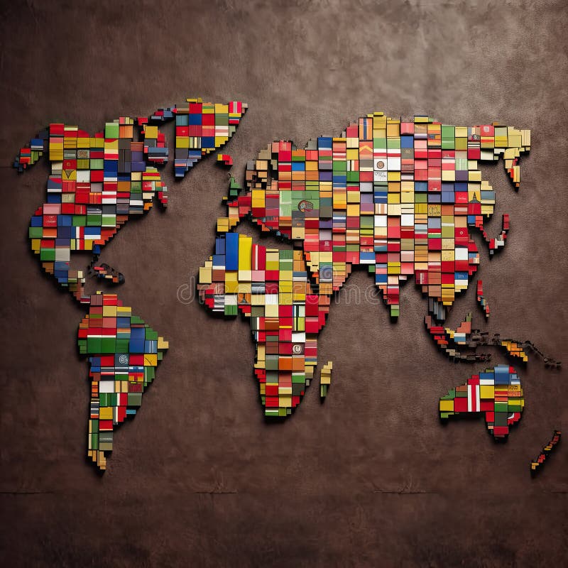 Background of National Flags of All Countries of the World. Stock ...