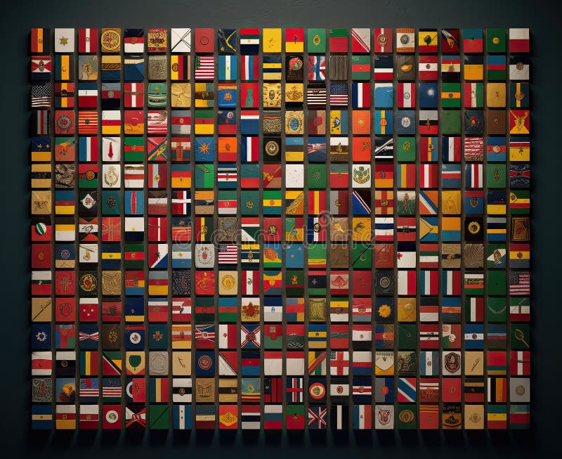 Background of National Flags of All Countries of the World. Stock Image ...