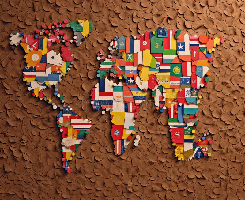 World Texture. Realistic and Detailed World Texture Stock Illustration ...