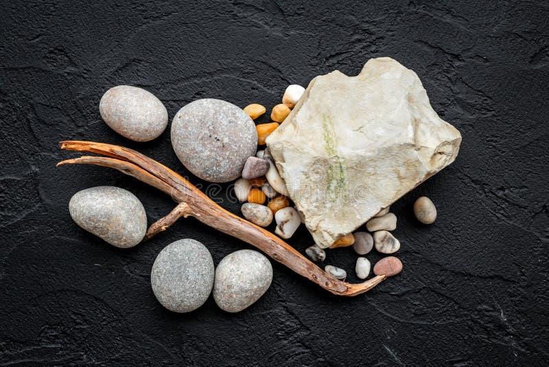 Background of Natural Crystal Stone Mineral with Snag Tree Branch Stock ...