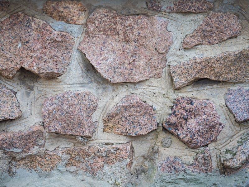 Background of Natural Rough Stone Wall Texture Close Up. Stock Image ...