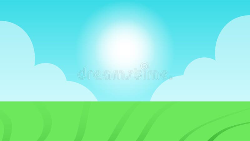 Green Land Grass Blue Sky Sunshine Environment Background BG Stock ...