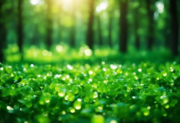 Background Nature Circular Nature Spring Bokeh Blurred Green Light ...