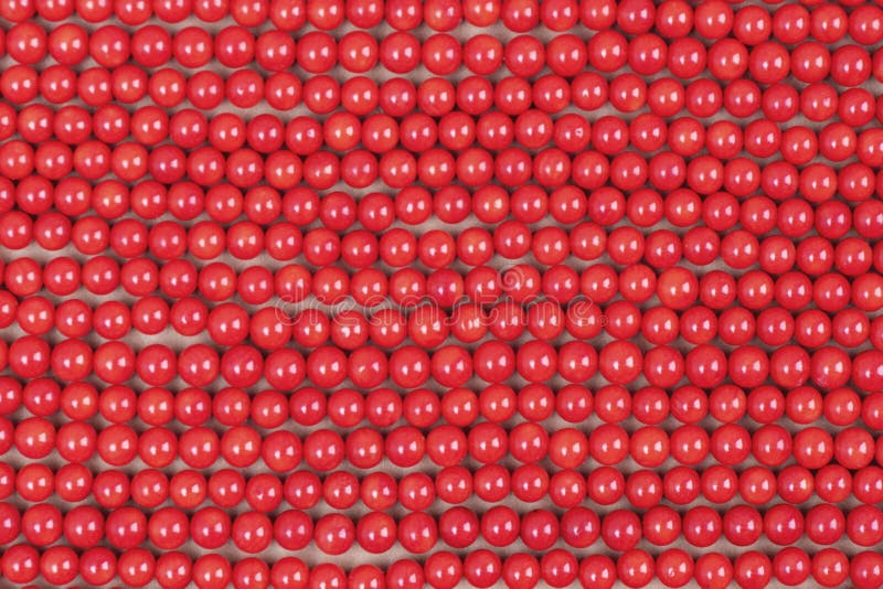 Background of Necklaces Made from Red Coral, Texture Stock Photo ...