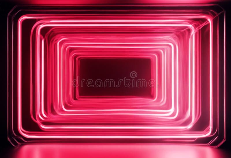 Background Neon Glowing Square Red Dark Abstract Frame Light Glow Shape ...