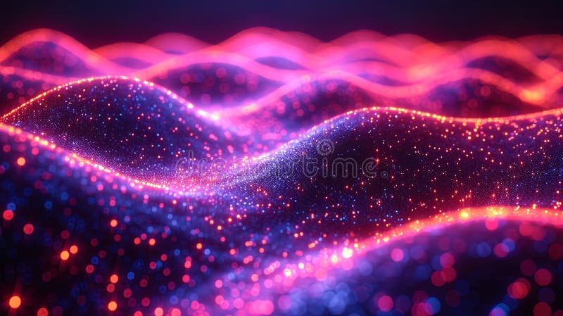 The Background of Neon Waves, Creating a Sense of Visual Noise and ...