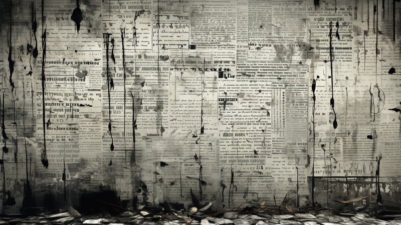 An Background of a Newspaper Article with Writing on Its Edge Stock ...