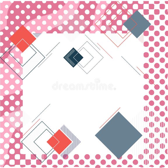 Background with Nice Square and Round Motifs Stock Vector ...