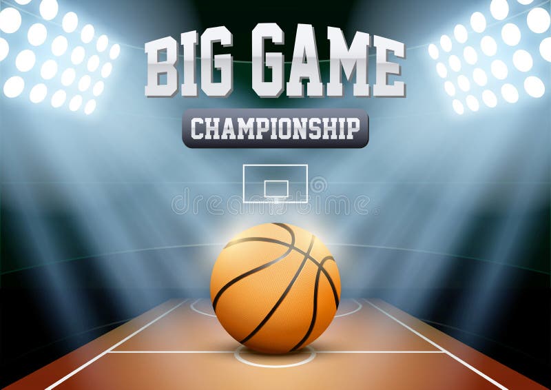 Background Night Basketball Stadium in the Spotlight. Stock Vector ...