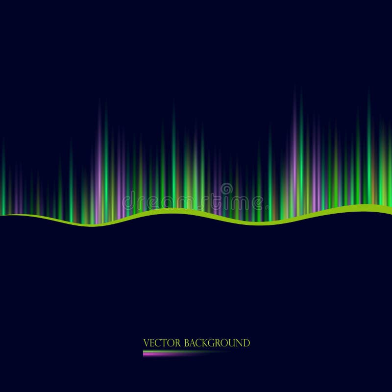 Background with a Northern Radiance. Colored Rays on a Dark Background ...
