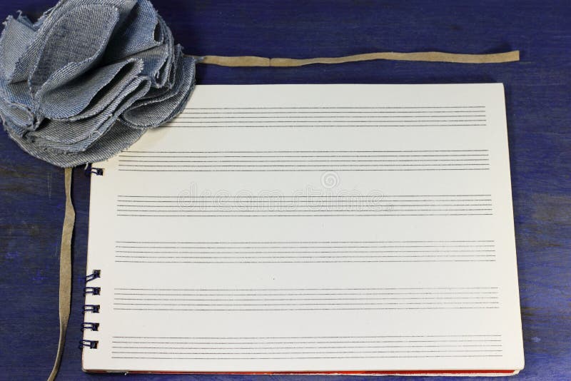 Background Notebook for Musical Notation Stock Image - Image of music ...