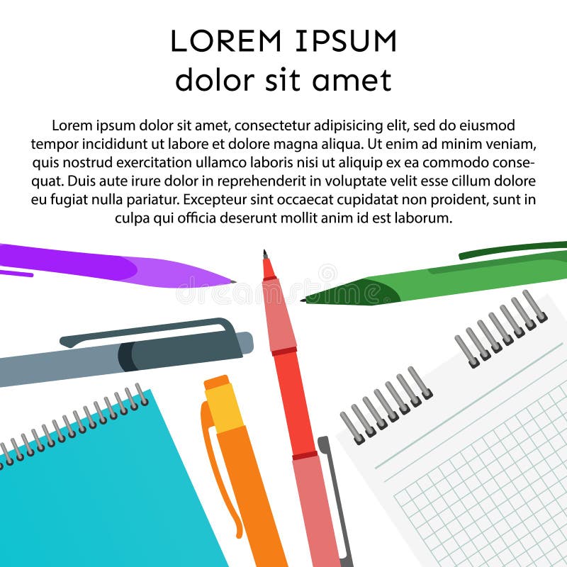 Notebook Pens Background Stock Illustrations – 1,188 Notebook Pens ...