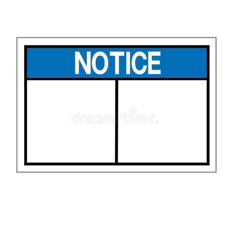 Background Notice Blank Symbol Sign,Vector Illustration, Isolate on ...