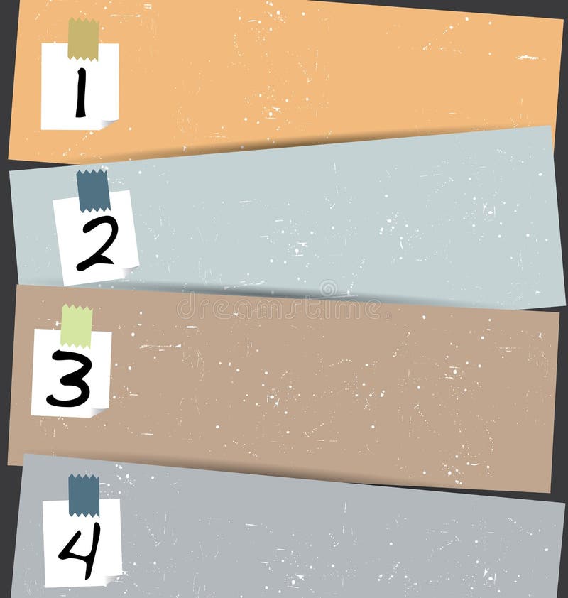 Background Number Step Banner Stock Vector - Illustration of design ...