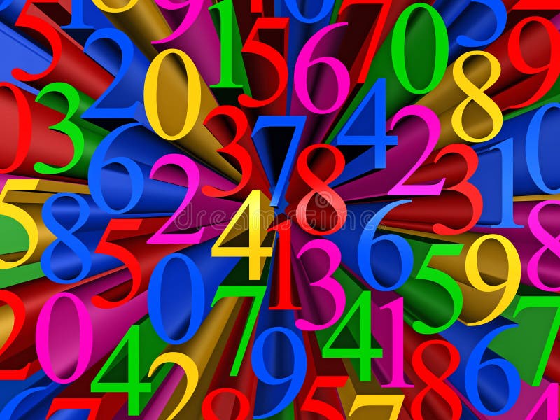 Background of numbers stock illustration. Illustration of three - 59522806