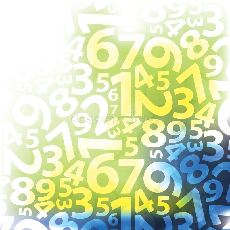 Background with numbers stock vector. Illustration of count - 264270732