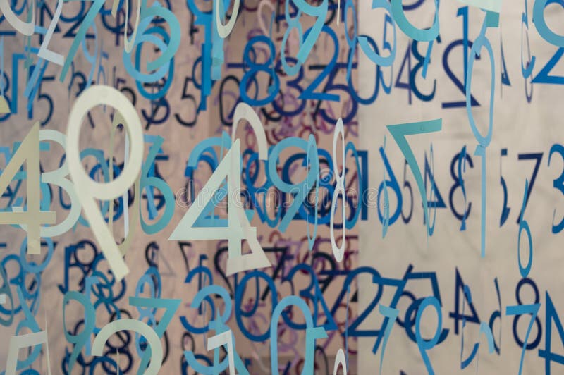 Background of Numbers. Illustration Template for Web Design or Greeting ...