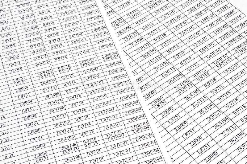 Background of the Numbers on Sheets Paper Stock Image - Image of date ...