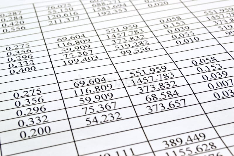 Background of the Numbers on Sheets Paper Stock Photo - Image of ...