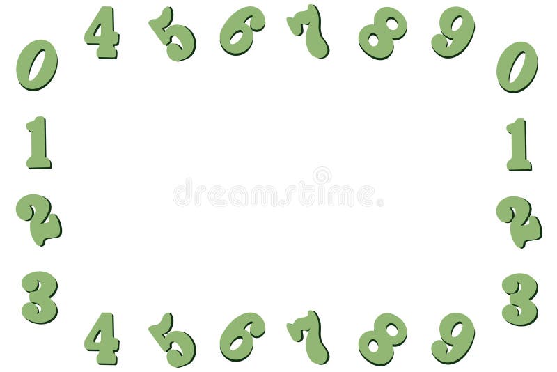 A Background of Numbers. White Background with Numbers for School ...