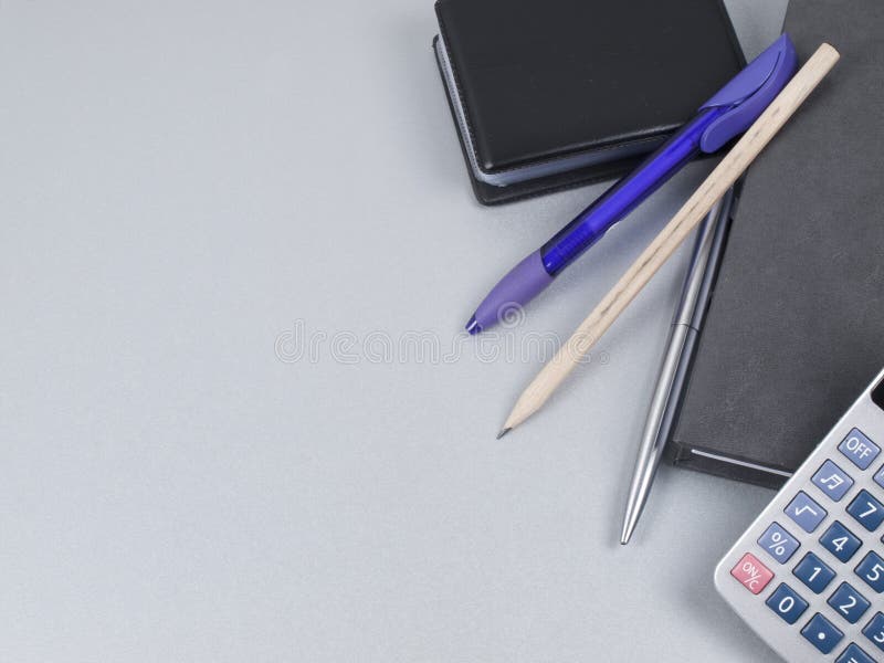 Background with Office Tools Stock Photo - Image of personal, blank ...