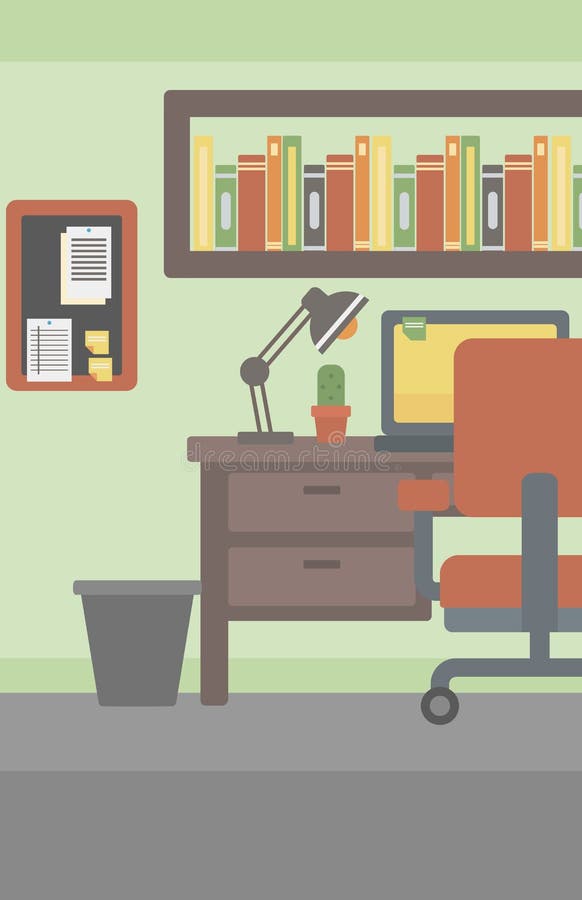 Background of Office Workplace. Stock Vector - Illustration of ...